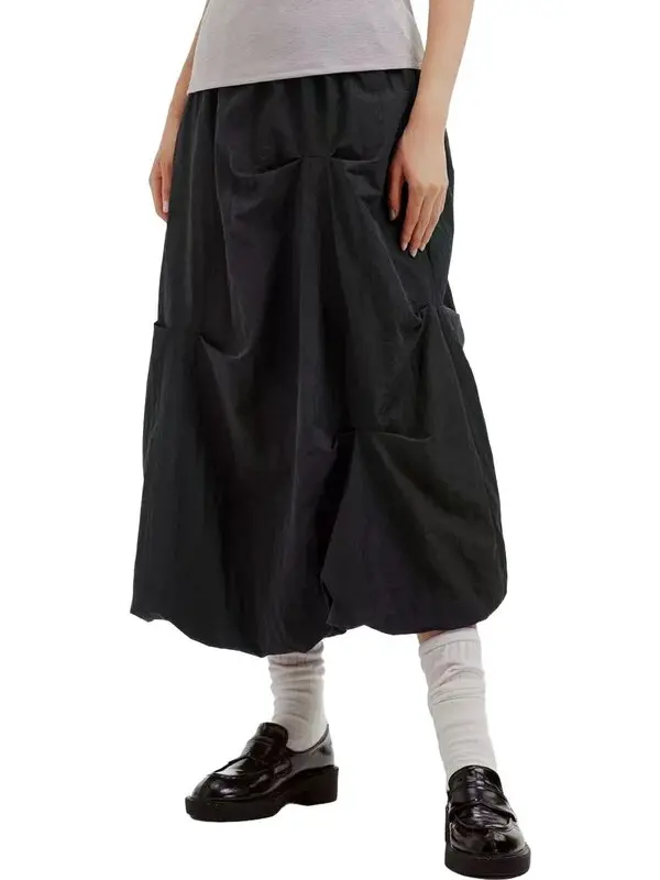 B+AB Draped Bubble-hem Midi Skirt - Grey