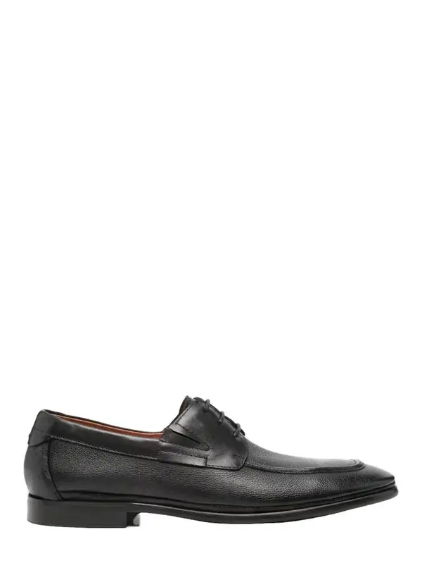 SERGIO MORETTI FIRENZE Pebbled Leather Lace-up Oxfords - Black