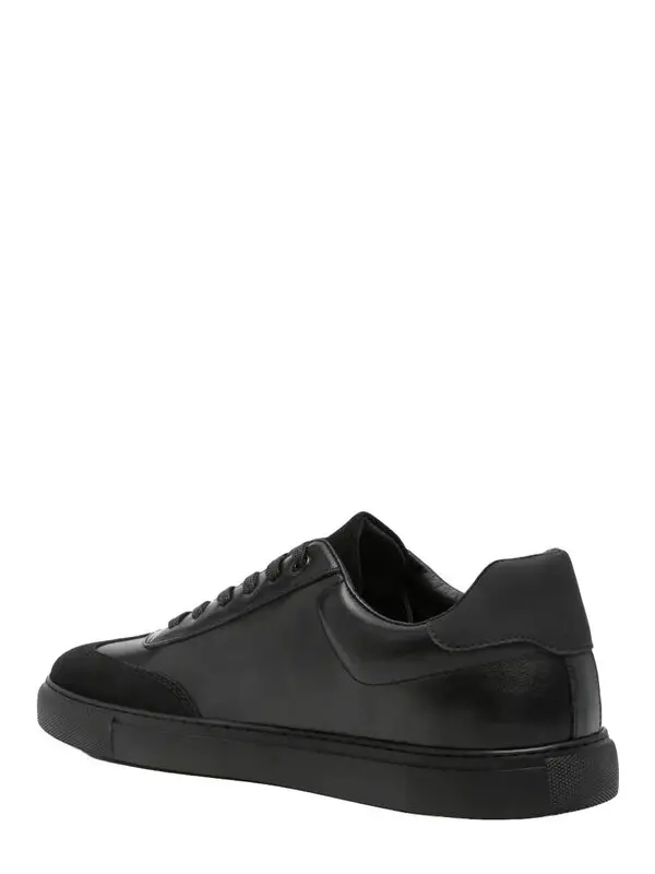 SERGIO MORETTI FIRENZE Panelled Leather Sneakers - Black