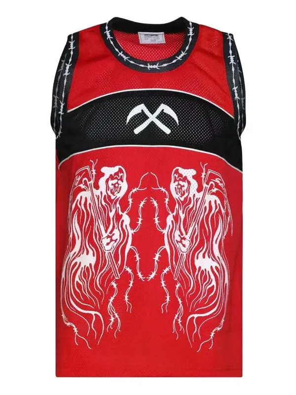 WARREN LOTAS Reaper Face Off Basketball Jersey - Red