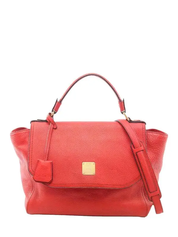 Mcm Leather Handbag - Red