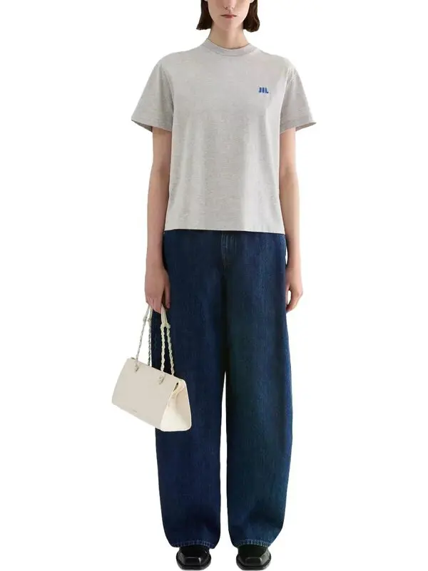 JIL SANDER Logo Cotton T-shirt - Grey
