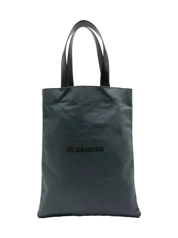 JIL SANDER Logo-print Canvas Tote Bag - Green