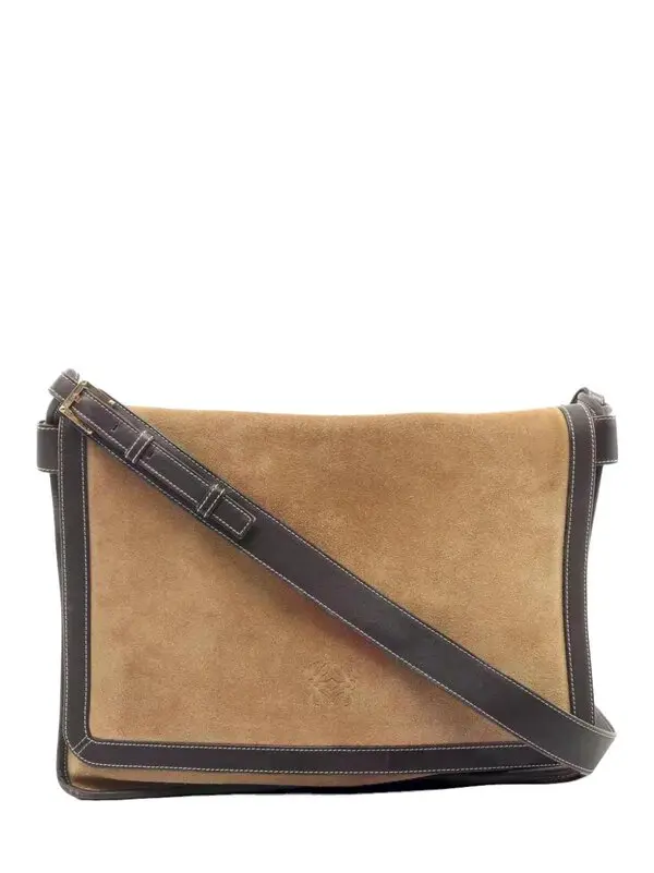 Loewe 2000s Anagram Shoulder Bag - Brown