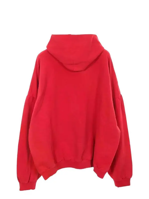Balenciaga Many Kisses Distressed Hoodie - Red