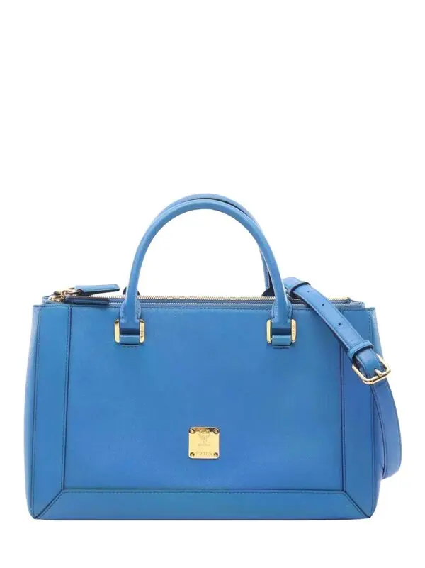 Mcm Nuovo Leather Tote Bag - Blue