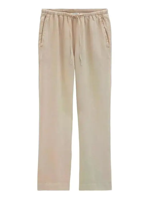 Marc O'polo Drawstring-waist Straight Leg Trousers - Neutrals