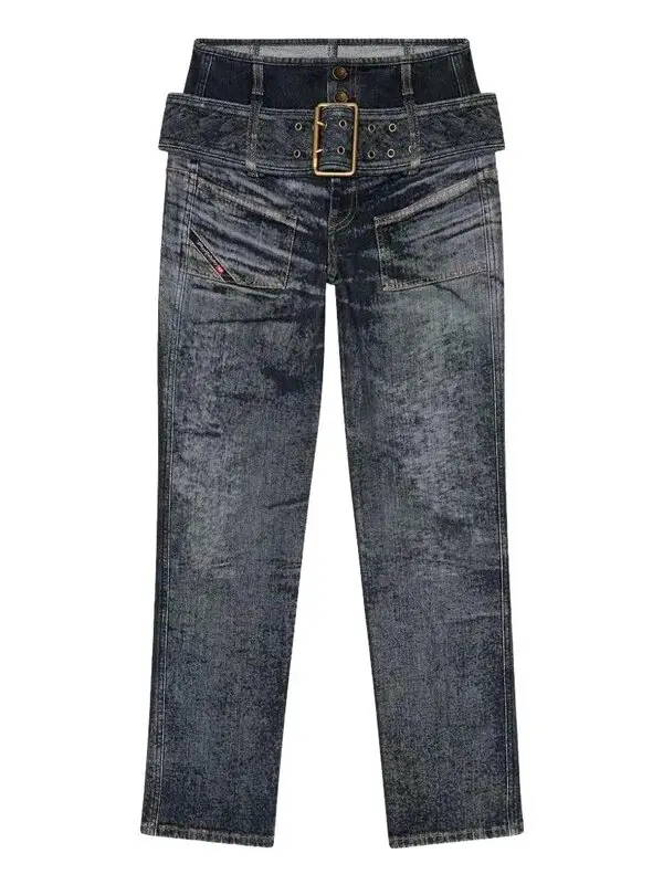 DIESEL® D-gorina Belted Jeans - Black