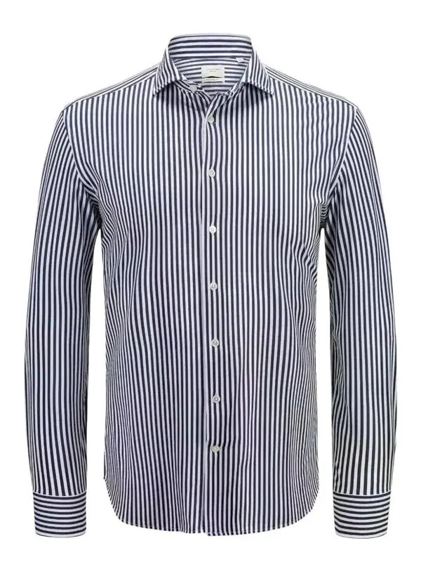 TRAIANO MILANO Radical Striped Shirt - Blue