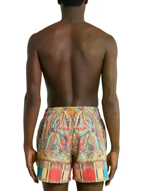 Etro Paisley Print Swim Shorts - Neutrals