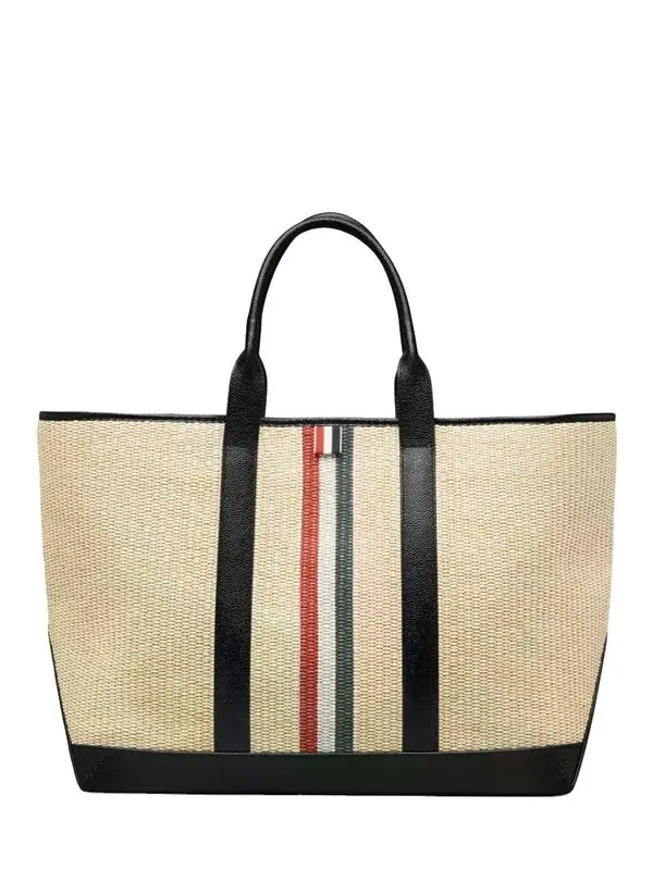 Thom Browne Raffia Tote Bag - Neutrals