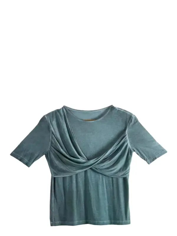 UMA WANG Twist Detail T-shirt - Blue