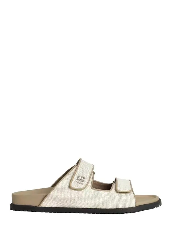 Dolce & Gabbana Canvas And Nappa Leather Sandals - White