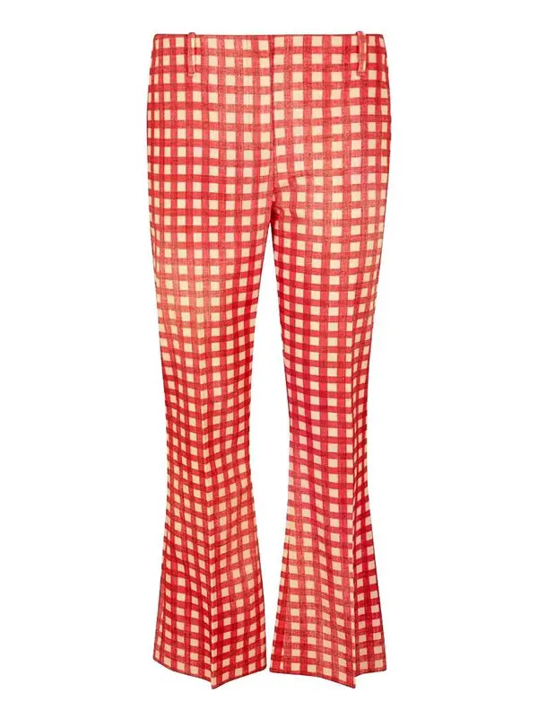 Ermanno Scervino Gingham Check Flared Trousers - Red