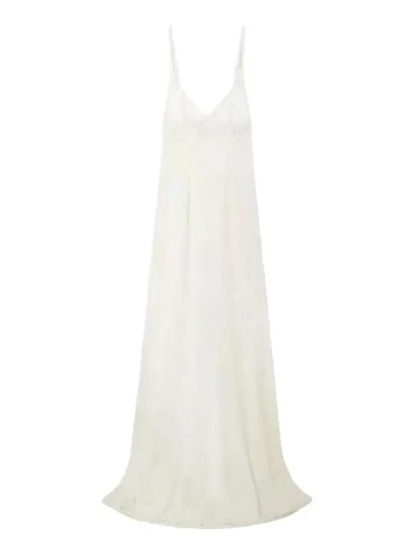 Kiki De Montparnasse Beige Crochet Knit Maxi Dress - Neutrals