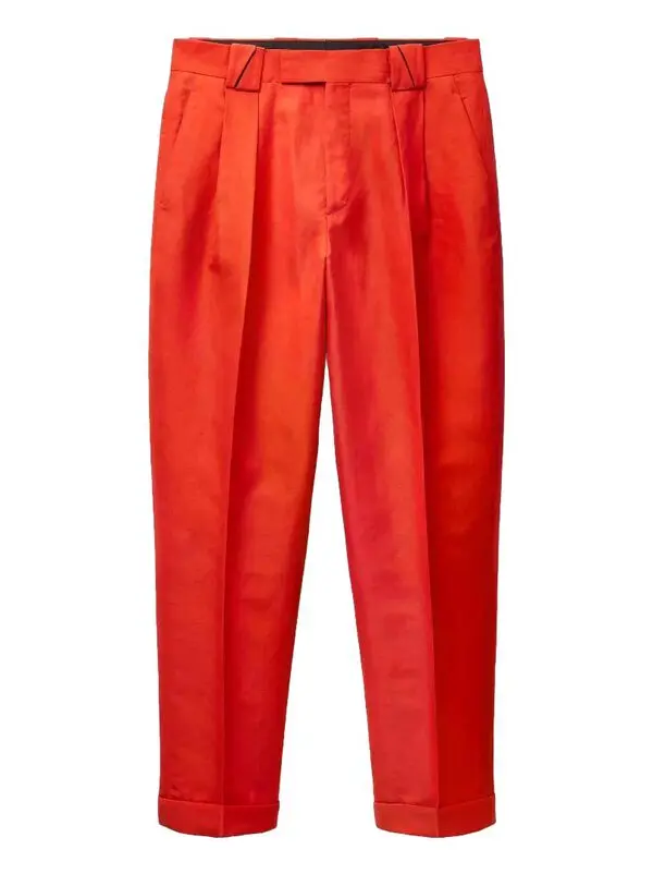 Versace Wool-linen Formal Trousers - Red