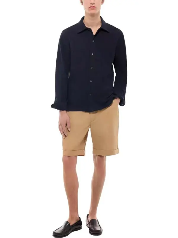 FURSAC Long-sleeved Cotton Shirt - Blue