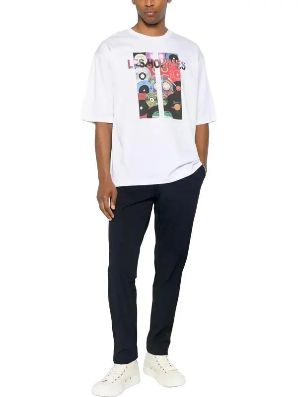 Karl Lagerfeld Logo Plaque Tapered Trousers - Blue