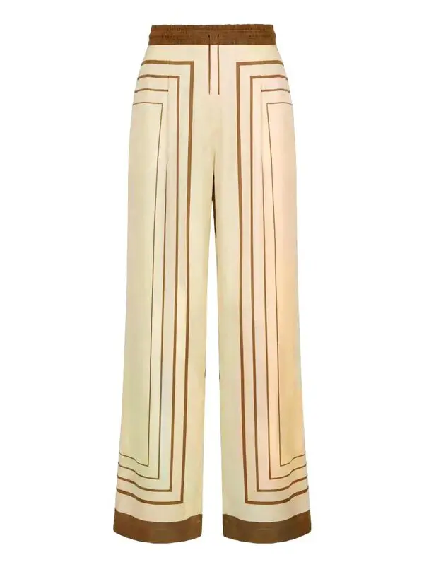 NICHOLAS Sandra Printed Palazzo Pants - Neutrals