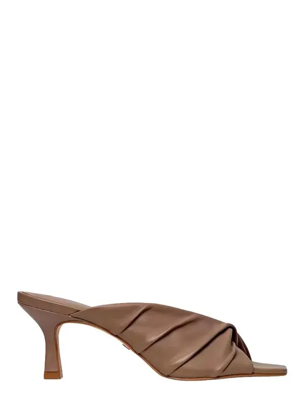 ANDREA CARRANO Ruched Effect Sandals - Brown