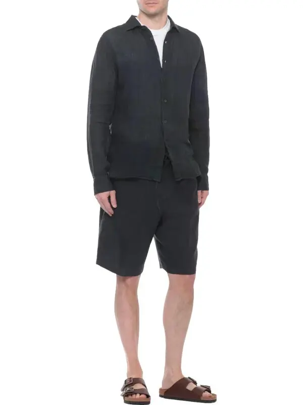 120% Lino Linen Drawstring Shorts - Black