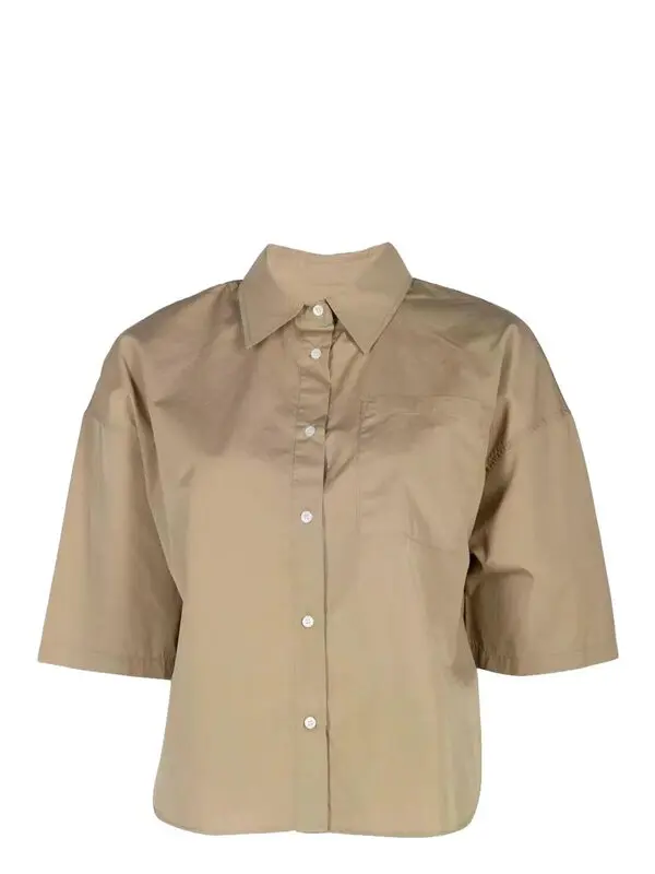 Citizens Of Humanity Frances Cropped Cape Shirt - Neutrals