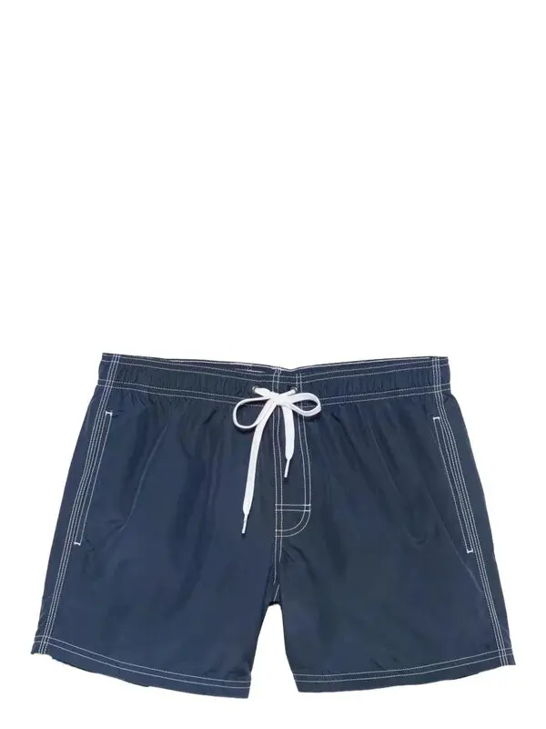 Sundek Logo Patch Swim Shorts - Blue