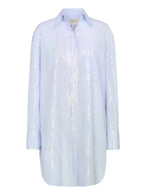 TWP Striped Dress Shirt - Blue