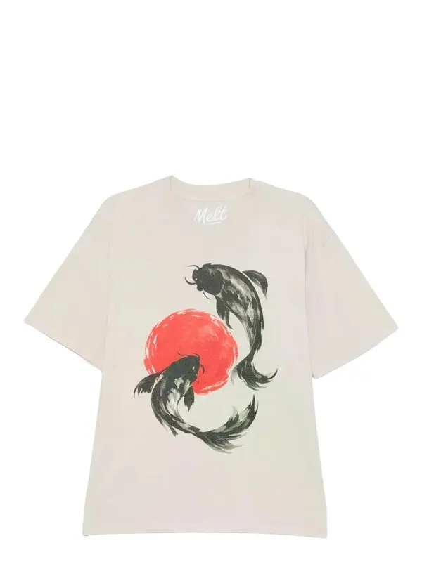 MELT Graphic-printed T-shirt - Neutrals