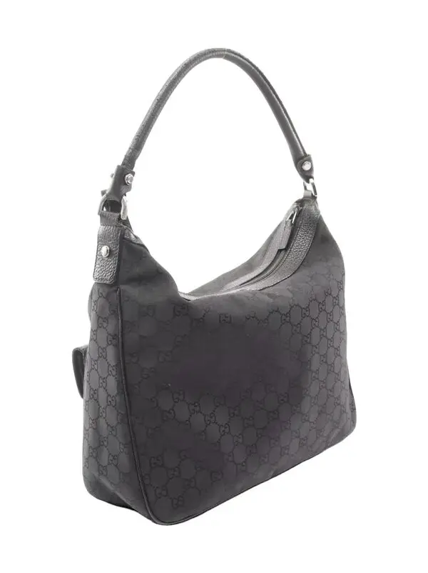 Gucci Gg Monogram Shoulder Bag - Black