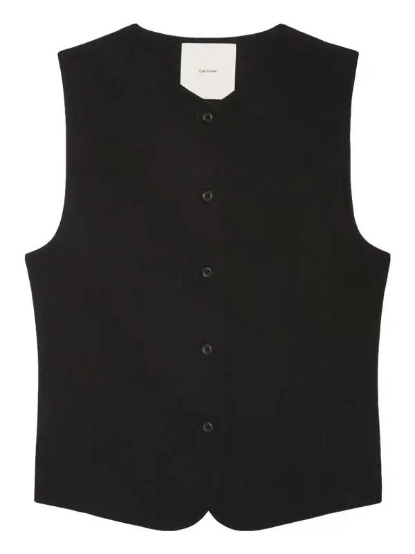 Calvin Klein Sleeveless Waistcoat - Black