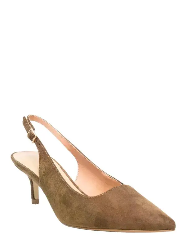 Marella Slingback Heeled Pumps - Brown