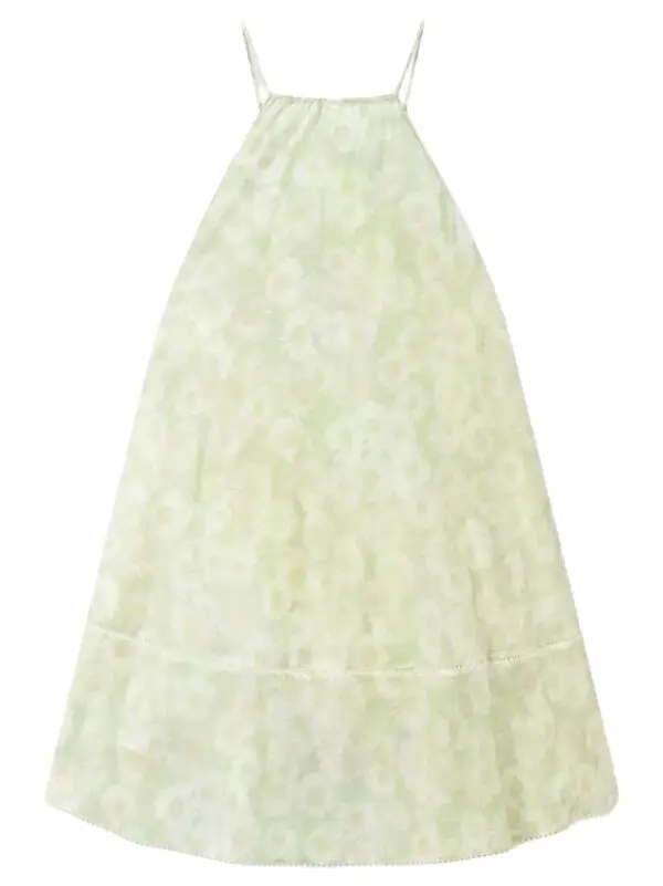 Stella McCartney Floral Print Halterneck Dress - Green