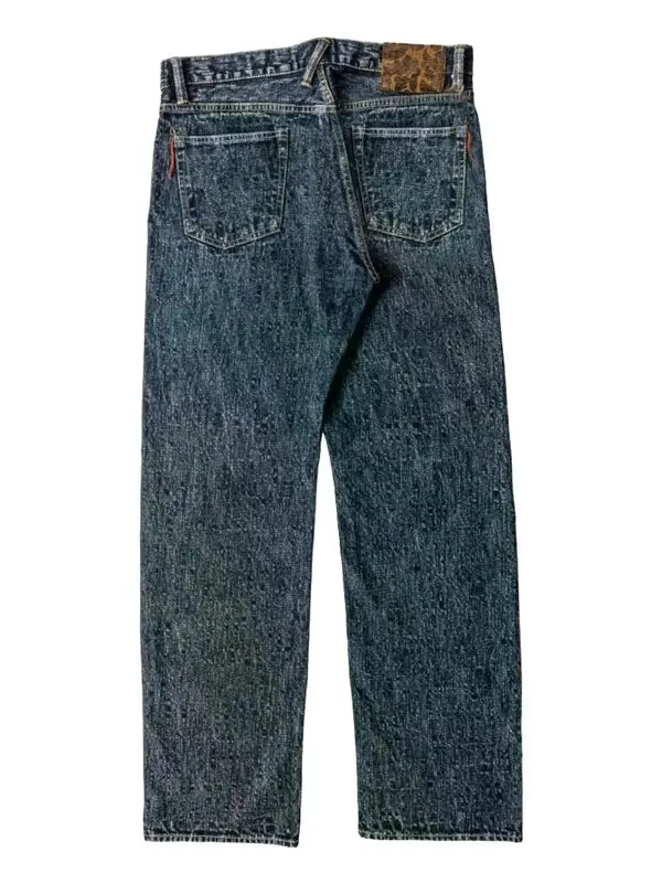 NBDN DENIM Saiko Stonewashed Straight-leg Jeans - Blue