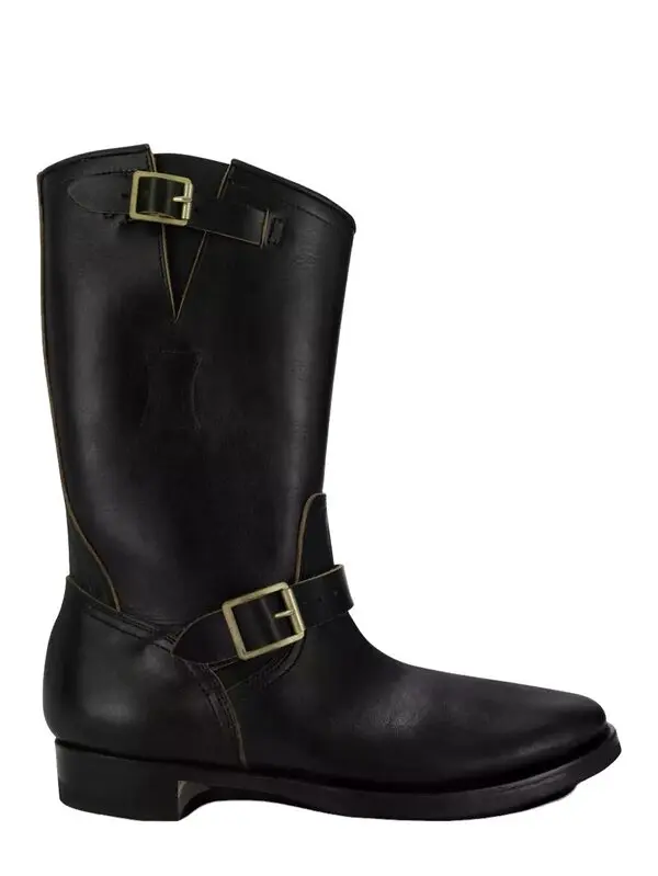 FORTELA Engineer Buckle-fastening Leather Boots - Black