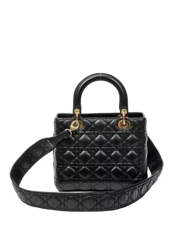 Dior Lady Medium Tote Bag - Black