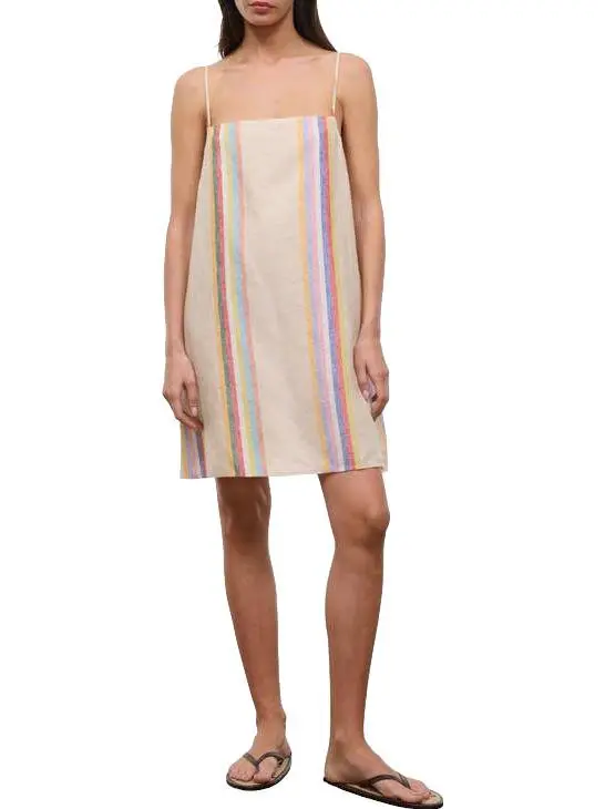 Staud Laura Stripe Linen Mini Dress - Day Trip Stripe