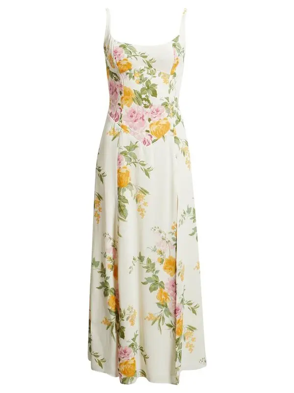 REFORMATION Ailany Floral Print Sundress - Rose Perfume