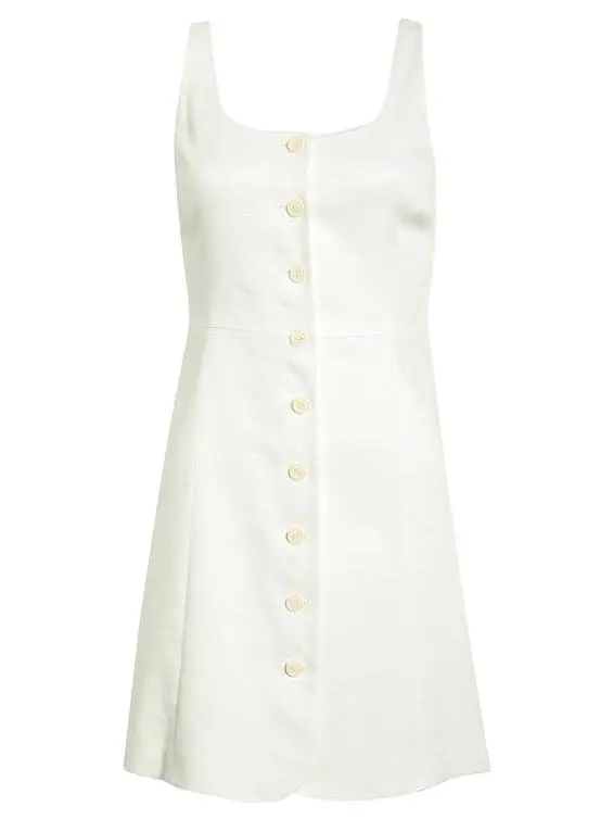 Theory Sculpted Linen Minidress - Ivory