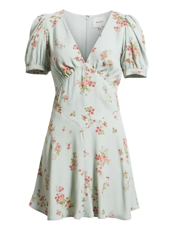 REFORMATION Naira Puff Sleeve Minidress - Dama
