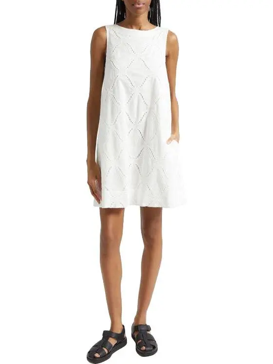 Derek Lam 10 Crosby Alina Sleeveless A-line Dress - White