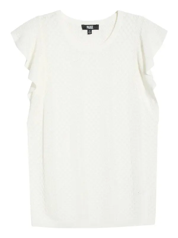 Paige Margo Cap Sleeve T-shirt - White