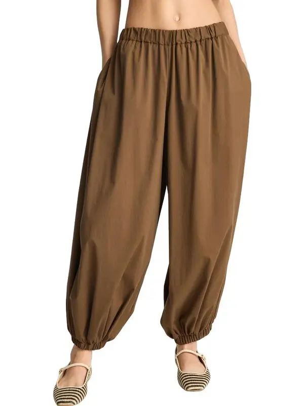 KENNETH COLE Pull-on Balloon Pants With Elasticized Ankles - Brunette