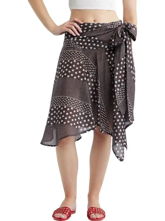 DAMSON MADDER Parker Sash Skirt - Dark Brown