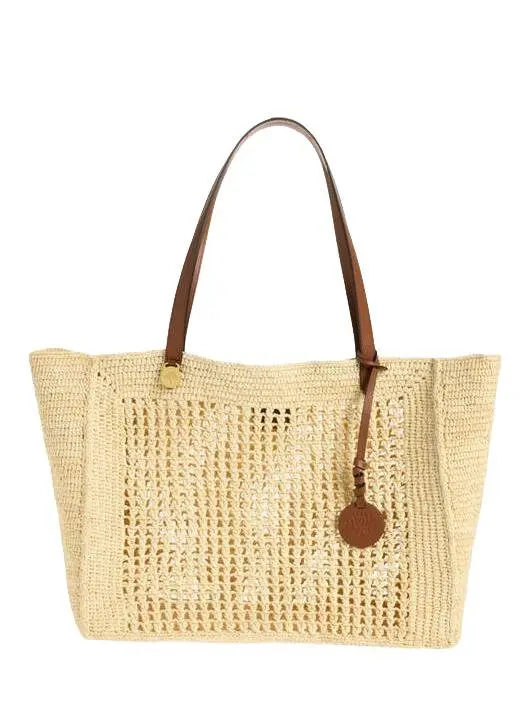 Mulberry Crochet Raffia Tote - Natural