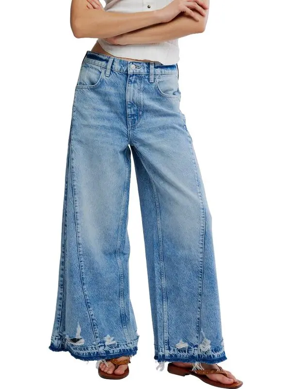Free People Apollo Wide Leg Jeans - Streamline