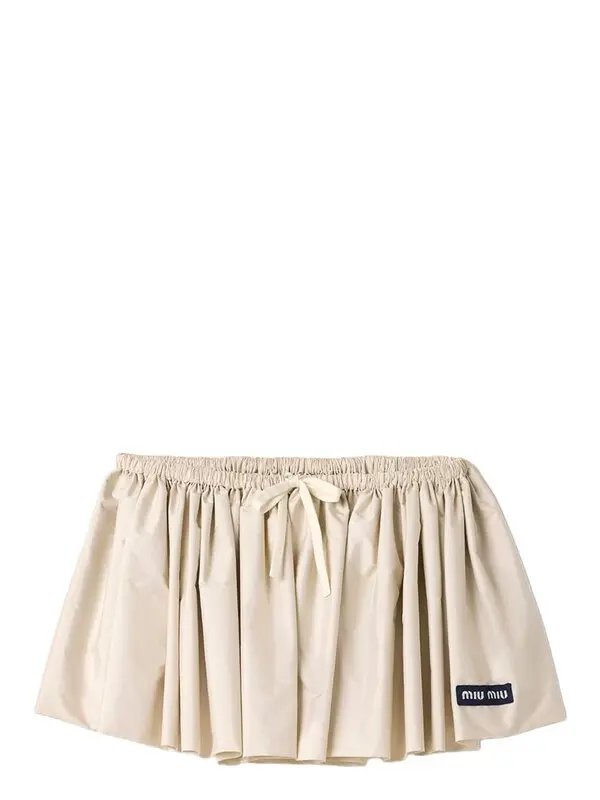 Miu Miu Technical Pongé Mini Skirt - Opal