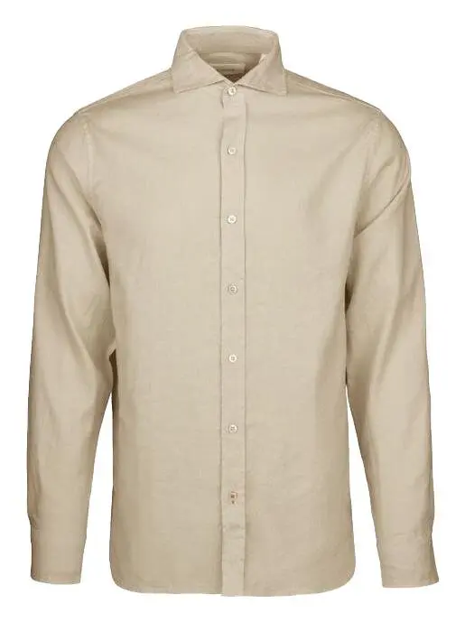Swims Santorini Stretch Linen & Cotton Button-up Shirt - Mist