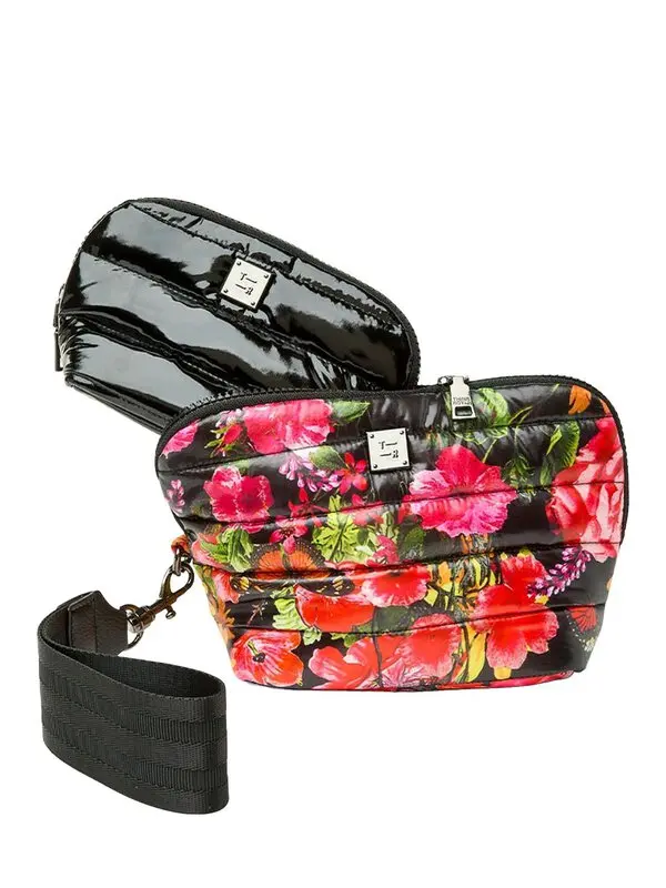 THINK ROYLN Double Stash Set Of 2 Zip-top Travel Pouches - Floral