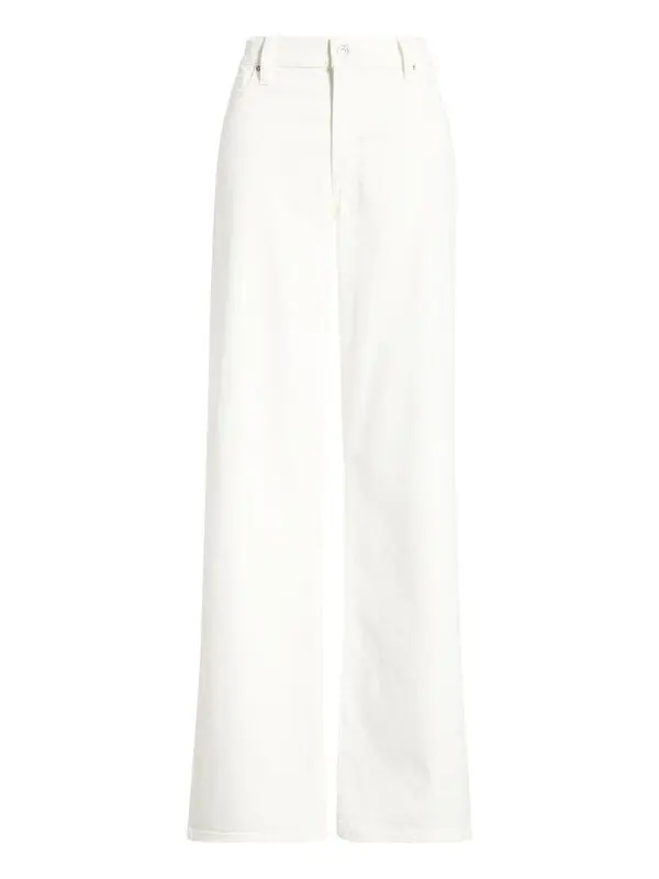 Paige Dana Low Rise Relaxed Straight Leg Jeans - Tonal Ecru